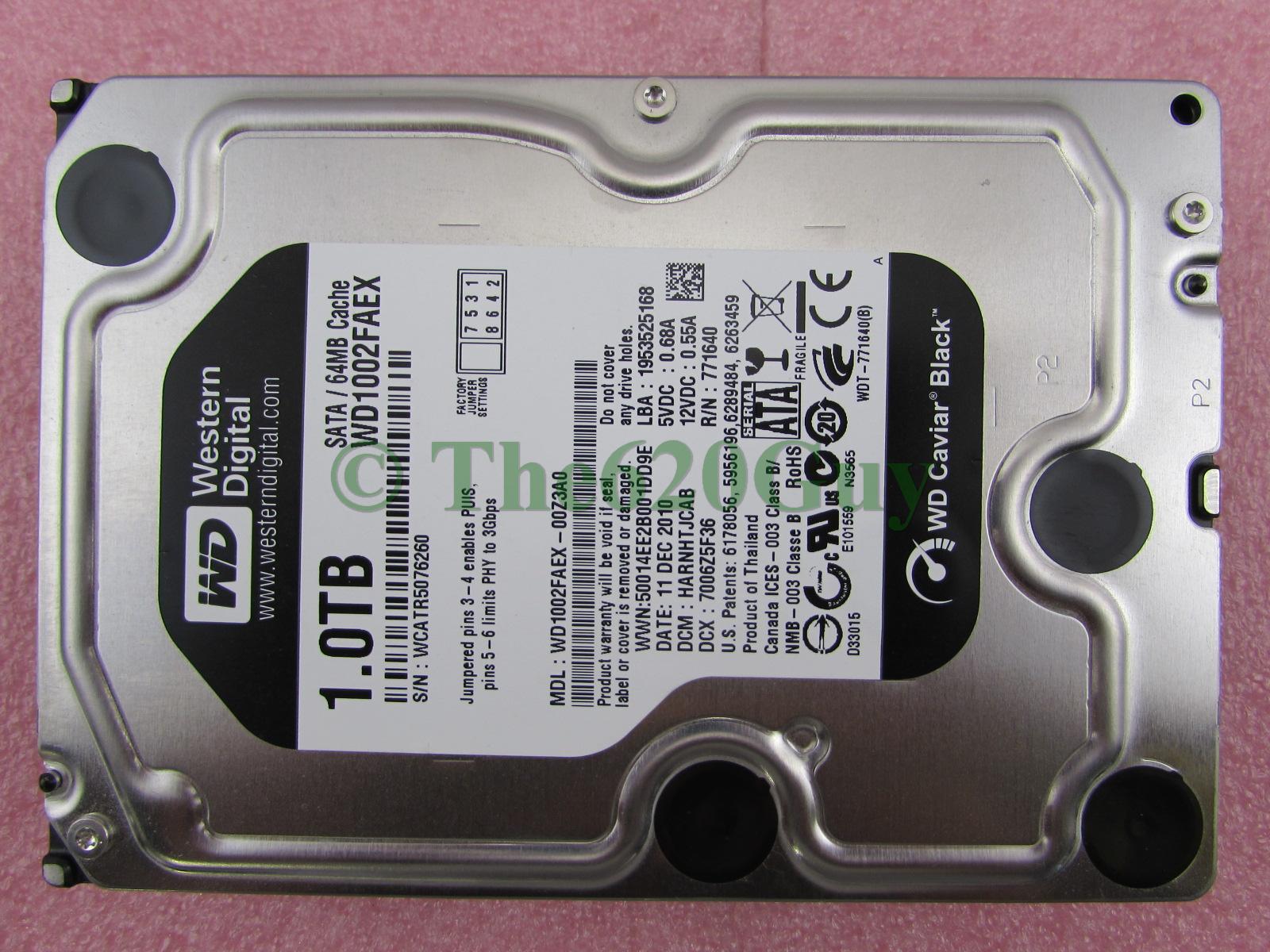 Western Digital WD1002FAEX Black 1TB 7200RPM SATA Hard Drive DCM ...