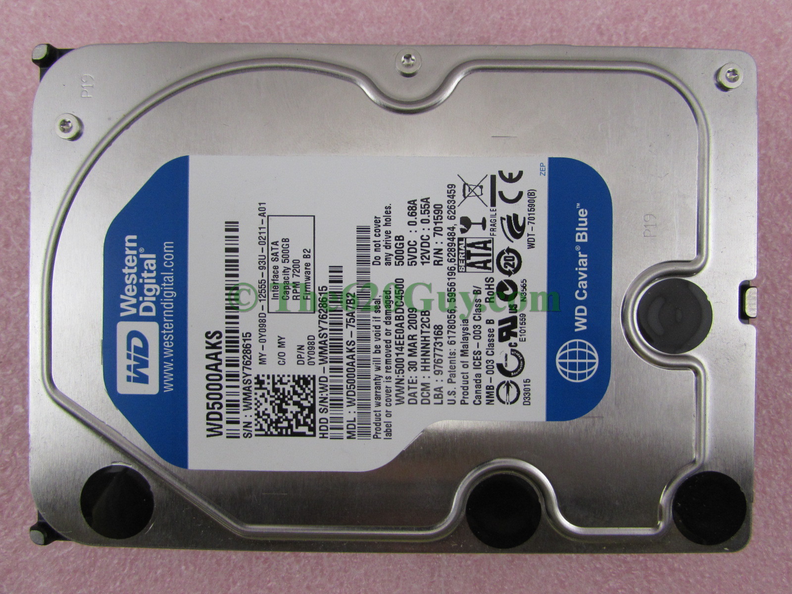 Western Digital WD5000AAKS-75A7B2 Blue 500GB 16MB SATA Hard Drive DCM ...
