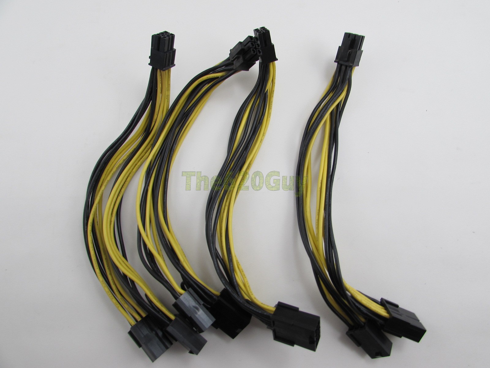 4x Mining Power 6-Pin + 8-Pin PCIe Female to 6-Pin PCIe Make Combine ...
