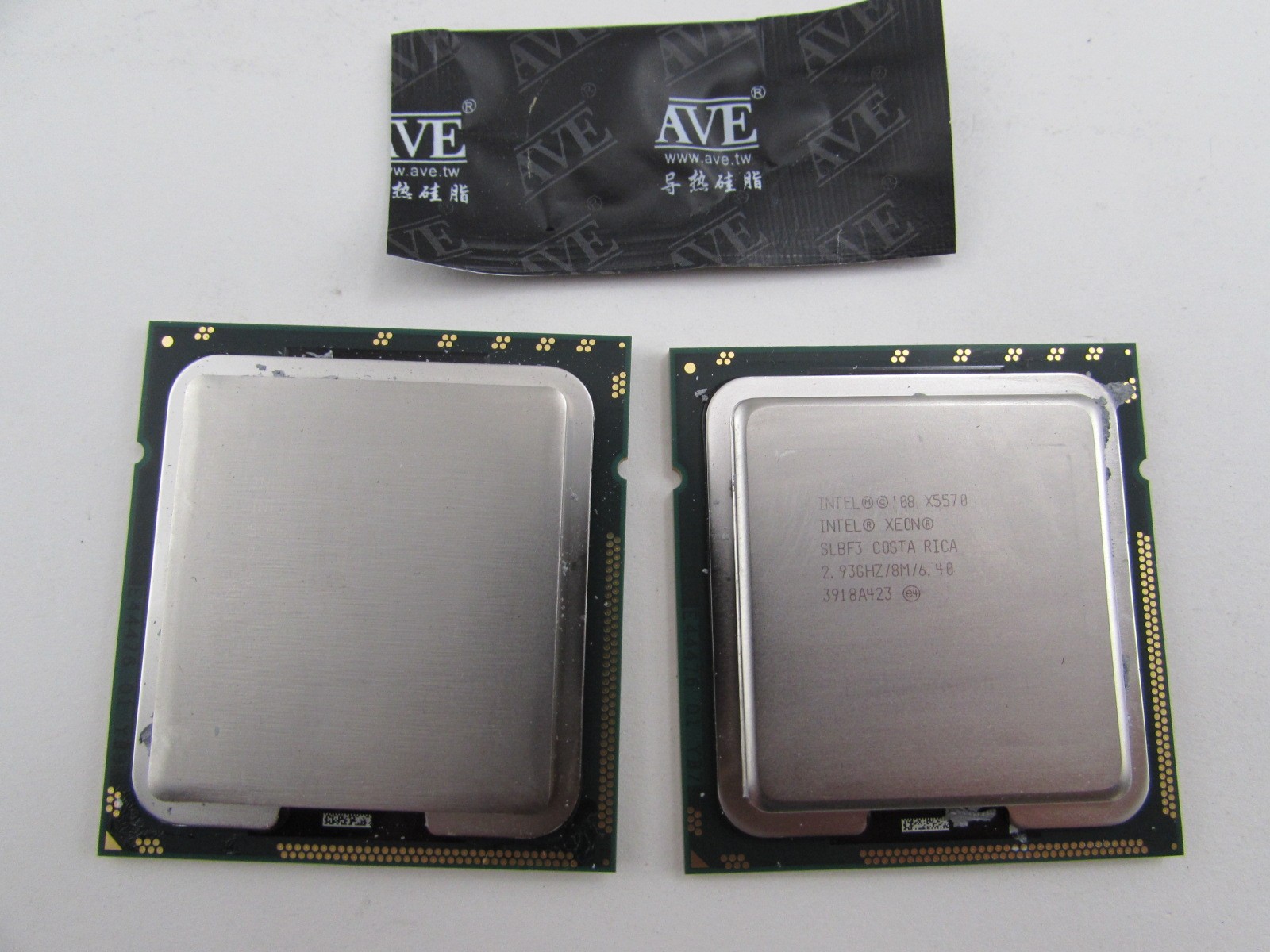Lot of 2 Intel Xeon X5570 2.93GHz Quad Core SLBF3 Socket 1366 Nehalem CPUs Procs - The620Guy.com